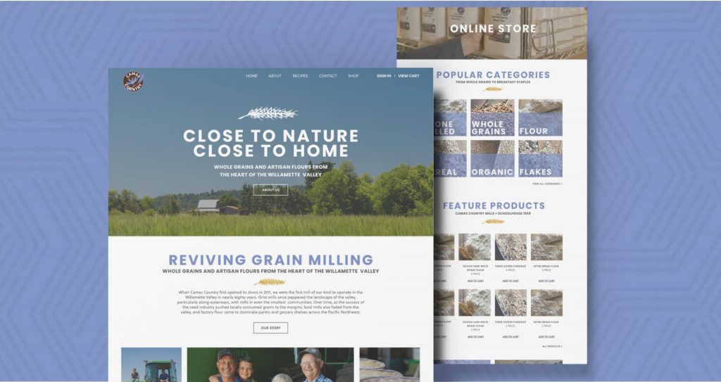 Camas Country Mill brand design